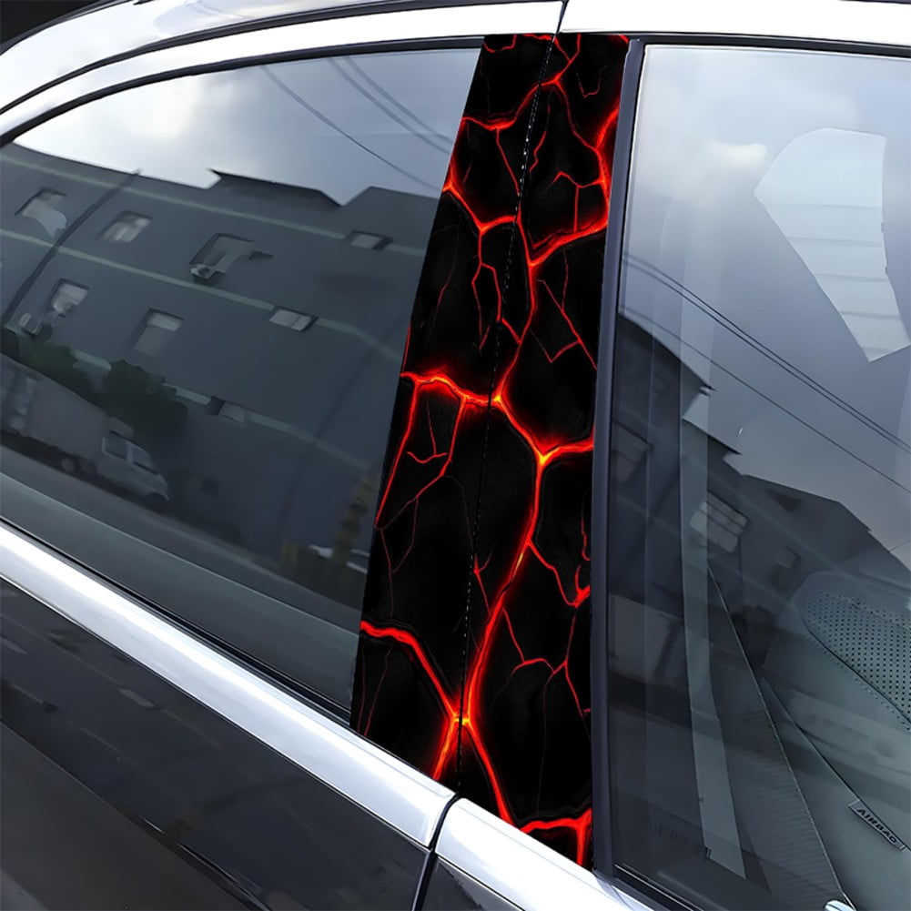 3D Stereoscopic Technology Crack Car B-Pillar Twaterproof Decal Diy Car ...