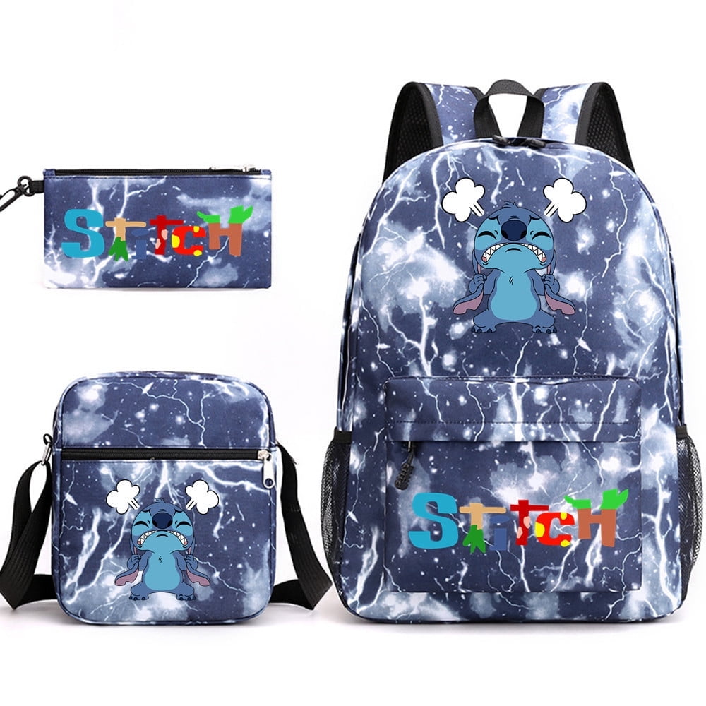 3D Sti_tch Printing 3-Piece Backpack Set - Cute Cartoon Backpack ...