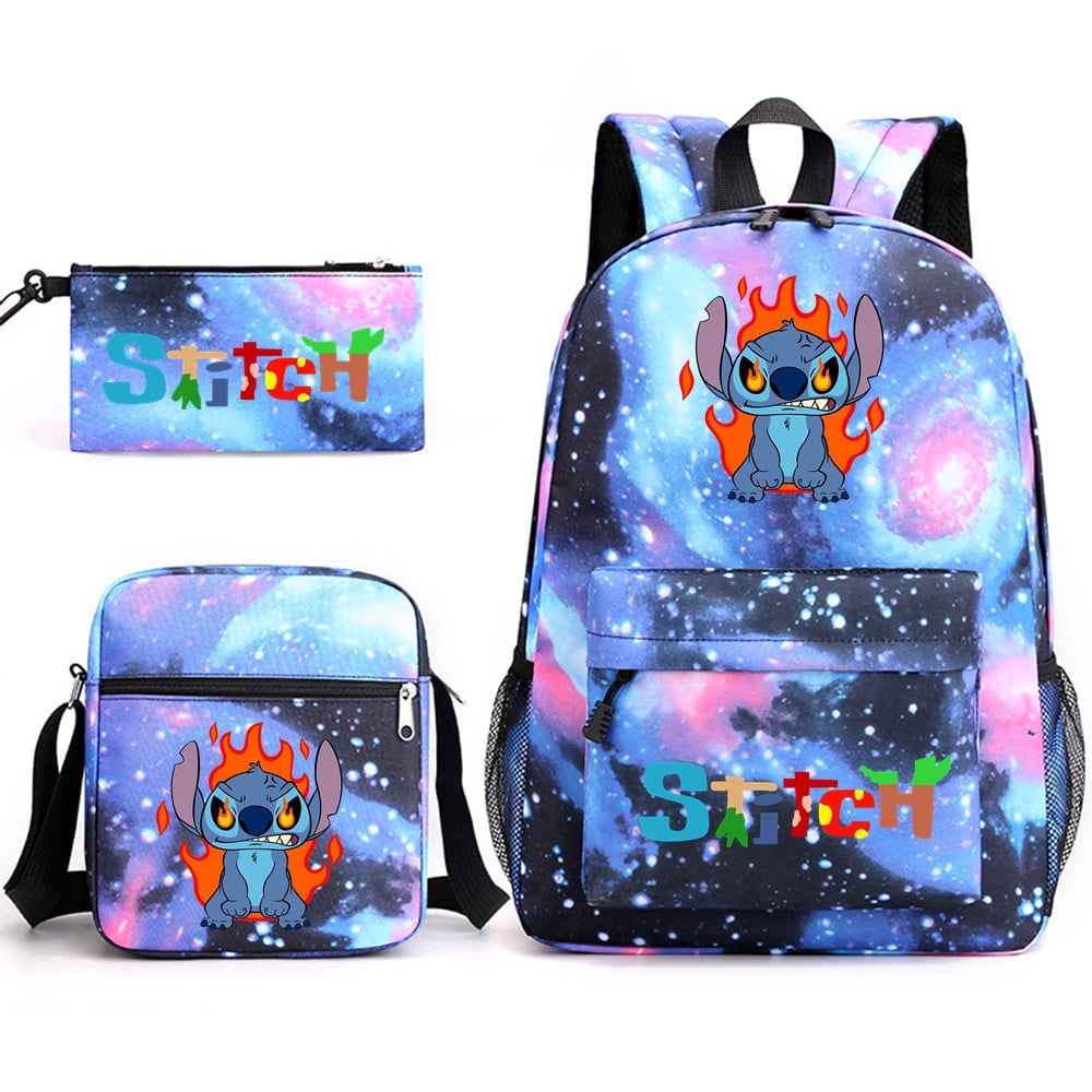 3D Sti_tch Printing 3-Piece Backpack Set - Cute Cartoon Backpack ...