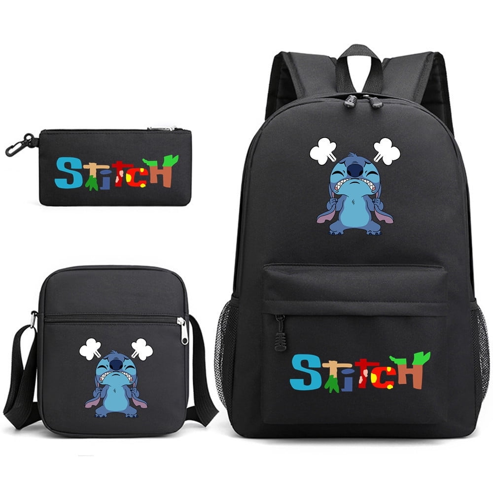 3D Sti_tch Printing 3-Piece Backpack Set - Cute Cartoon Backpack ...