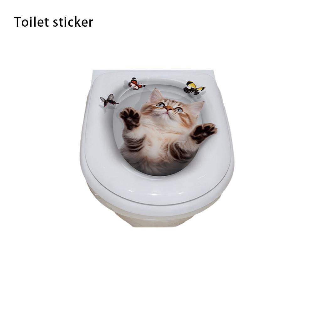 3D Sticker for Toilet,3D Bathroom Toilet Sticker,Animals 3D Wall ...