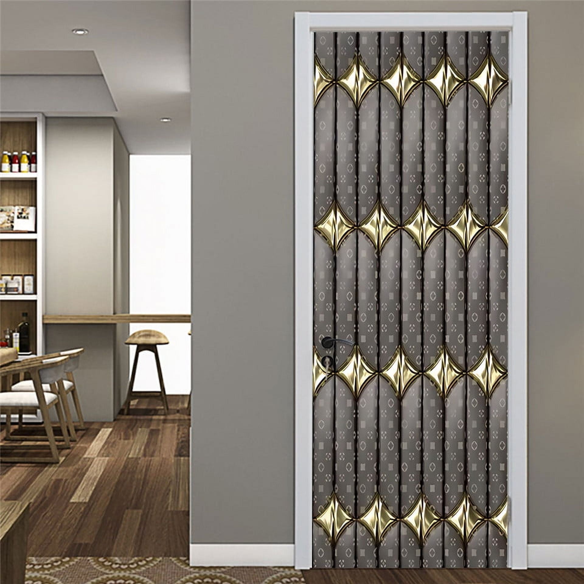 3D Stickers Subway Wallpaper for Door Glass Renovation Wood Grain ...