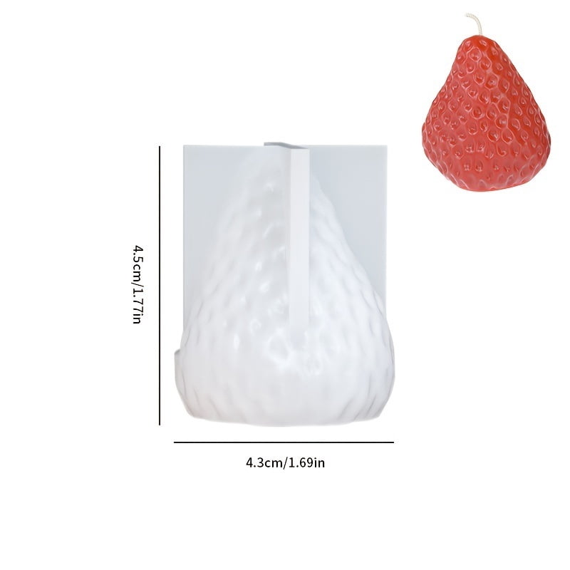 3D Strawberry Silicone Candle Mold - DIY Crafts for Weddings, Birthday ...