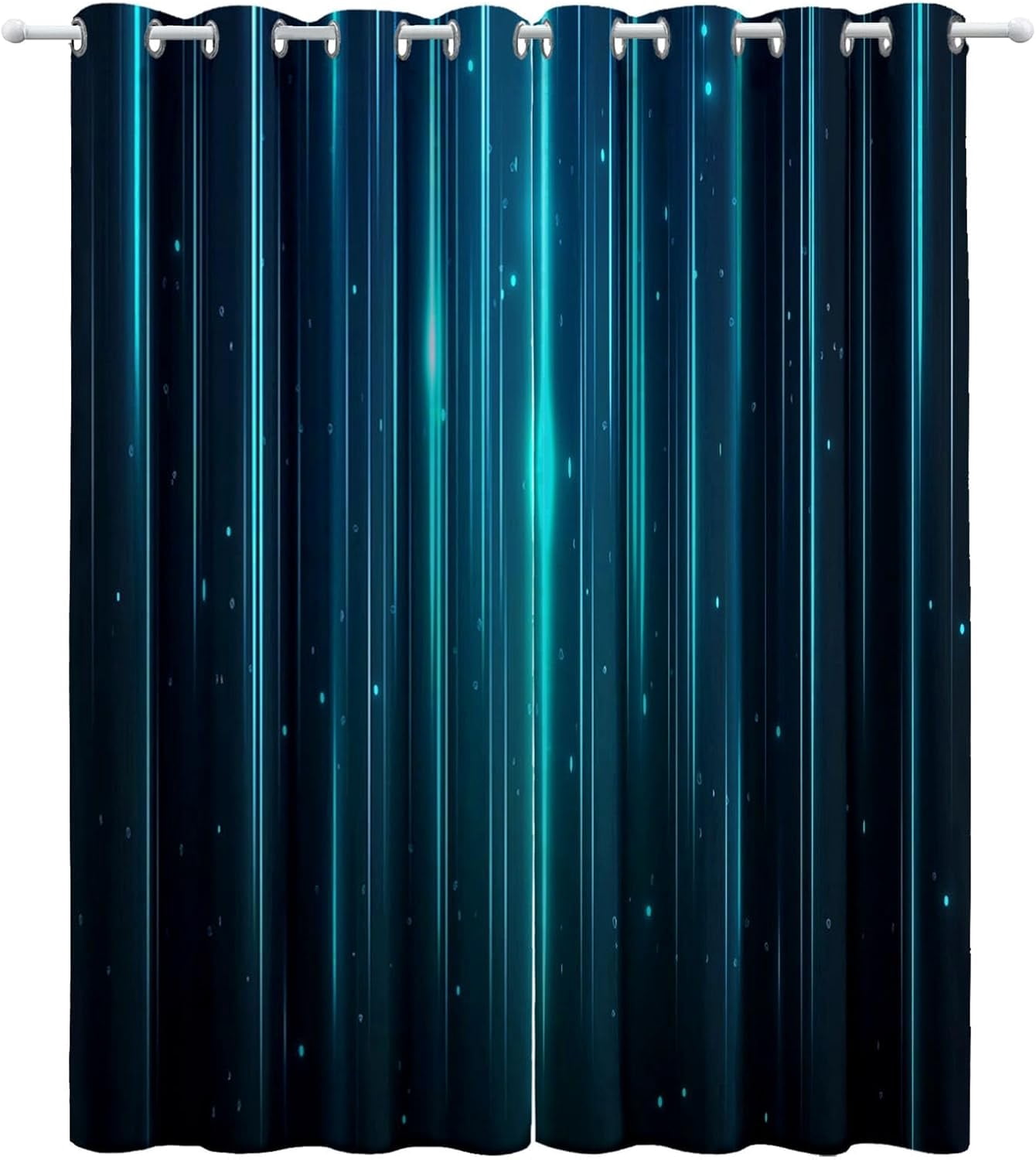 3D Stripe Blackout Curtains, Abstract Texture Pattern Window Drapes for ...