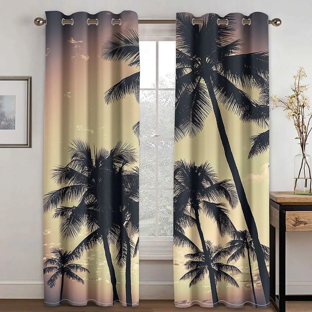 3D Summer Green Forest Tropical Plant Modern Palm Leaf Thin Shading ...