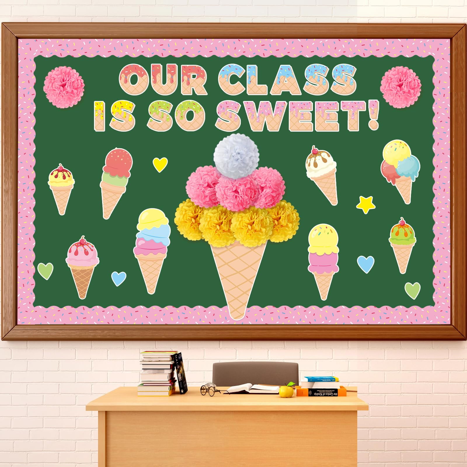 3D Summer Ice Cream Bulletin Board Set Decorations Classroom Summer ...