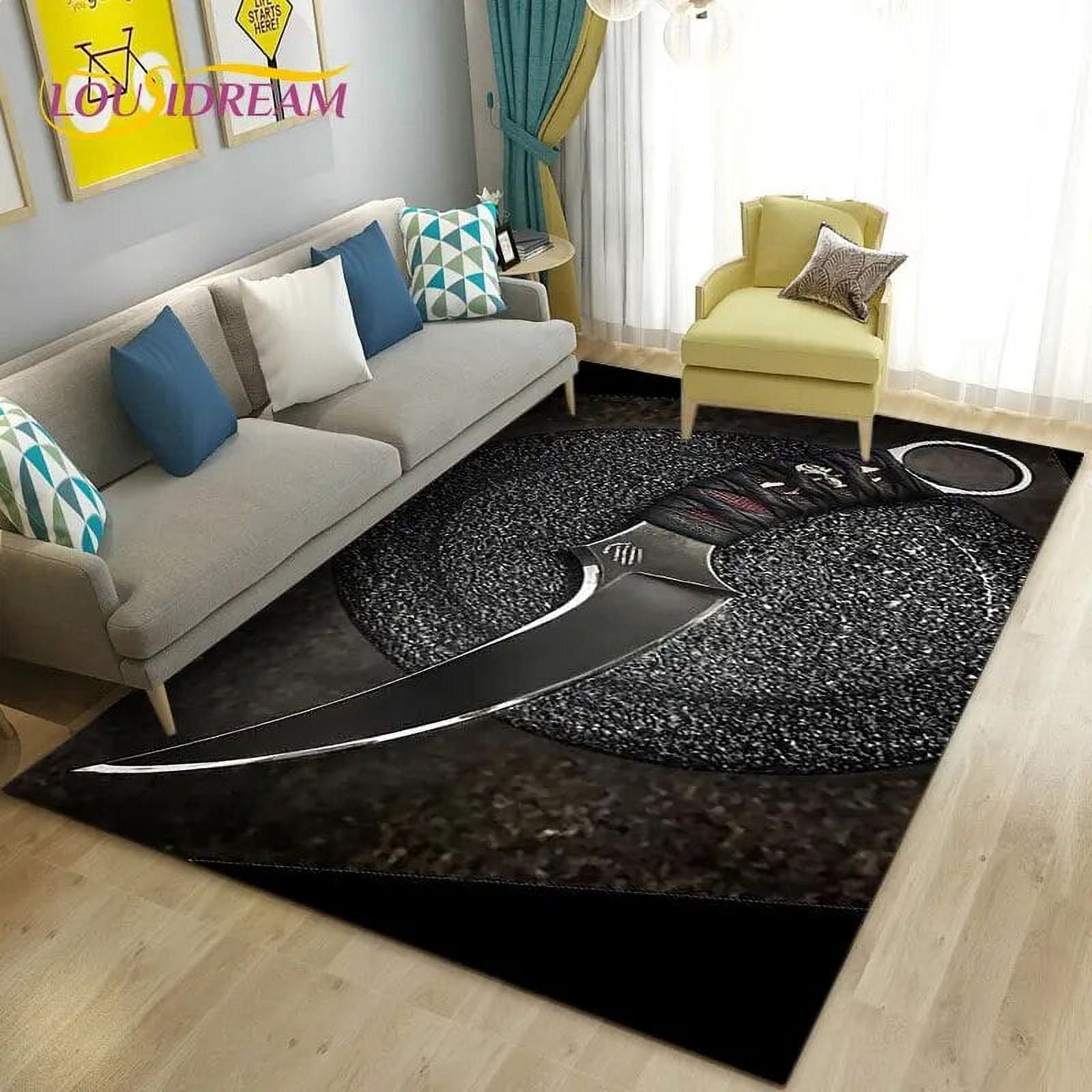 3D Sword Dagger Machete Saber Knife Area Rug Carpet Rug for Living Room ...