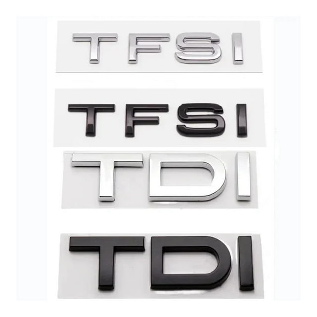 3D TFSI TDI Car Sticker ABS Letter Logo Rear Trunk Boot Emblem Badge ...