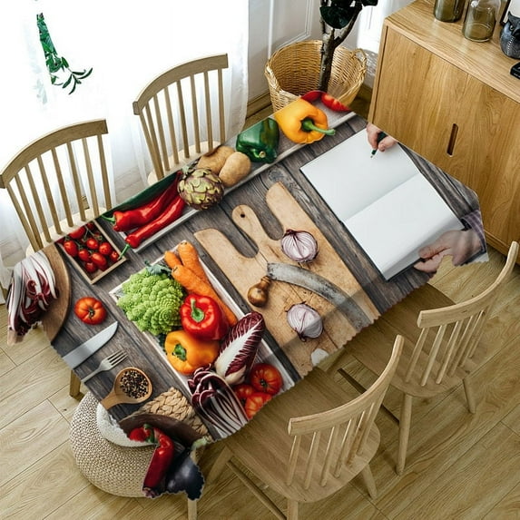 3D Tablecloth Red Cherry Fruit Printed Tablecloth Dustproof Table ...