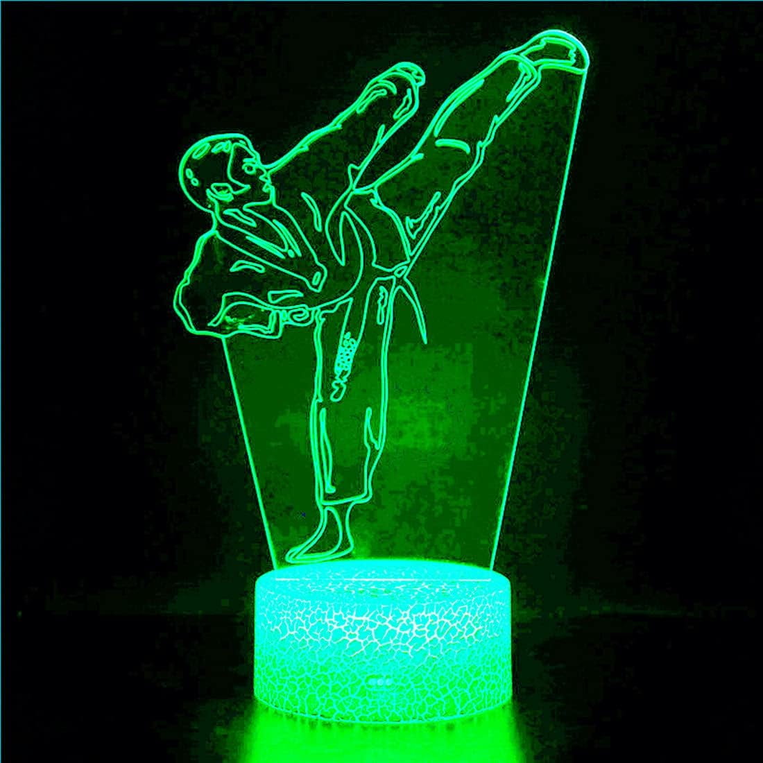 3D Taekwondo Karate Night Light Table Desk Optical Illusion Lamps 7 ...