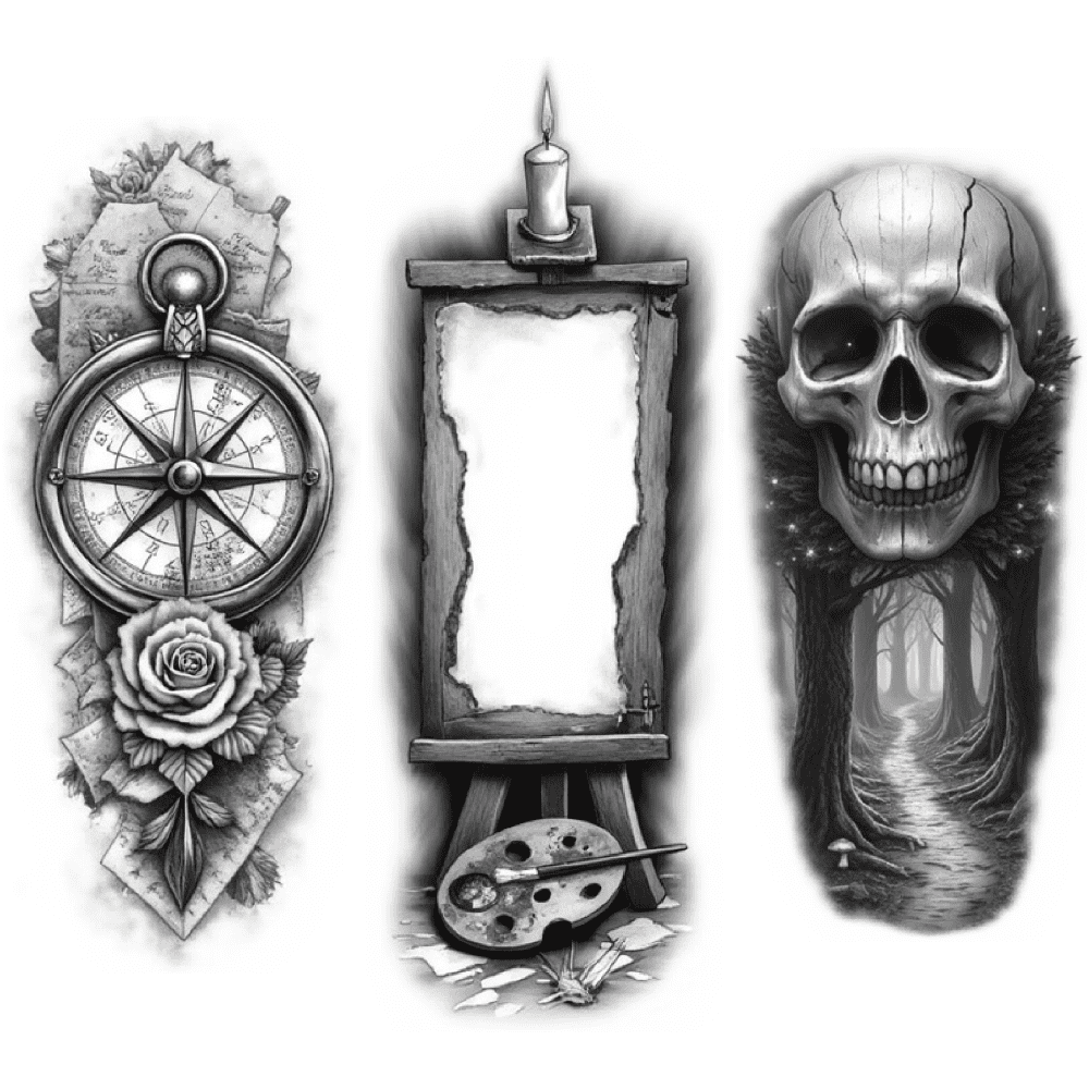 3D Tattoo Stickers Waterproof Decorative Skull Stickers Realistic ...