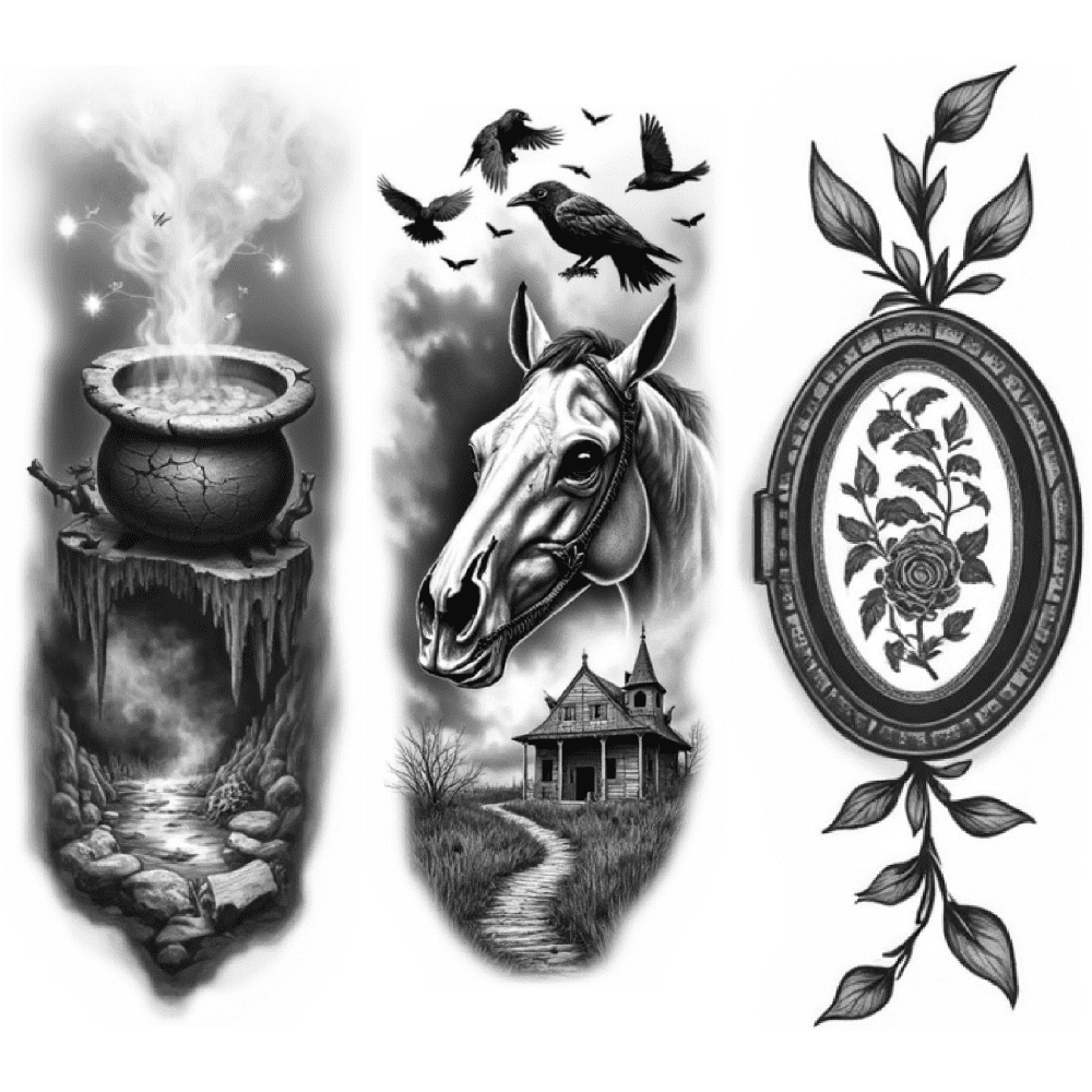 3D Tattoo Stickers Waterproof Decorative Skull Stickers Realistic ...