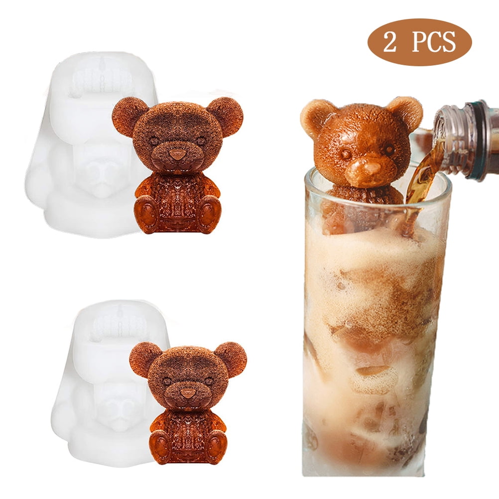3D Teddy Bear Fondant Mold - Silicone Animal Design for Soap, Candle ...