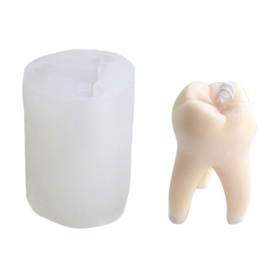 3D Teeth Candle Silicone Mold for DIY Handmade Candle Plaster Ornament ...