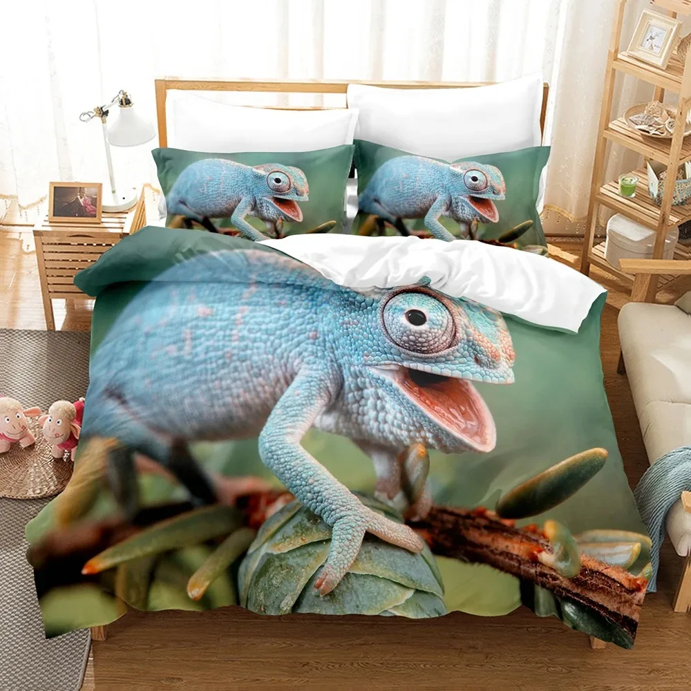 3D The Chameleon Bedding Sets Duvet Cover Set With Pillowcase Twin Full ...