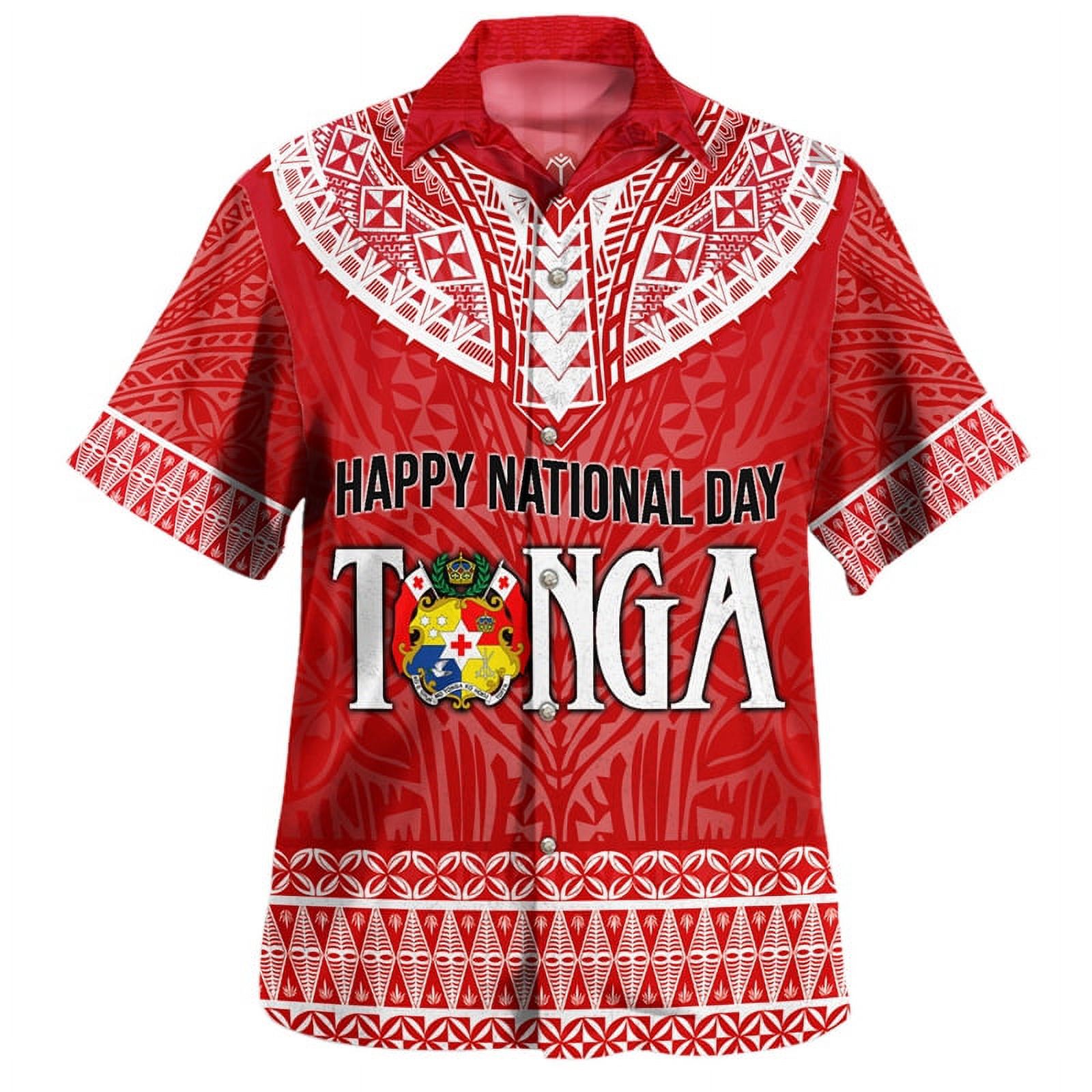 3D The Kingdom Of Tonga Flag Printing Shirts Men Tonga Coat Of Arm ...