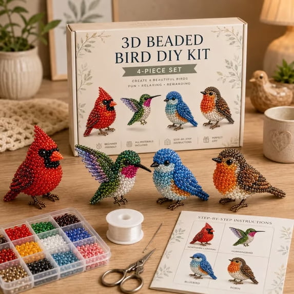 3D Three-Dimensional Beading DIY Craft Kit, Animal-Shaped Creative ...