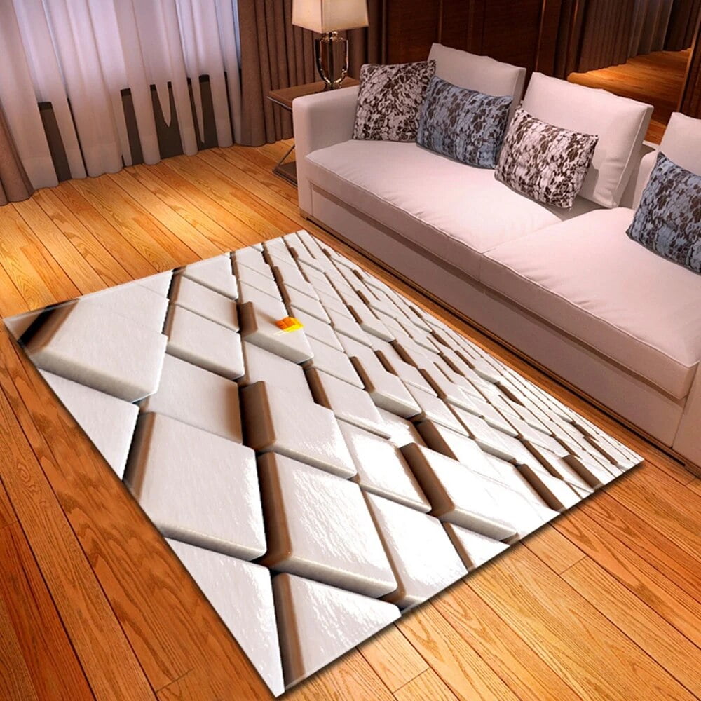 3D Three-Dimensional Pattern Carpet Living Room Home Bedroom Bedside ...