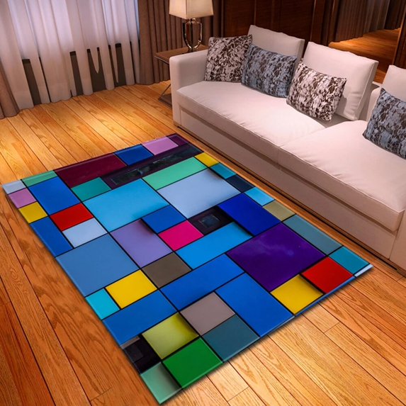 3D Three-Dimensional Pattern Carpet Living Room Home Bedroom Bedside r ...