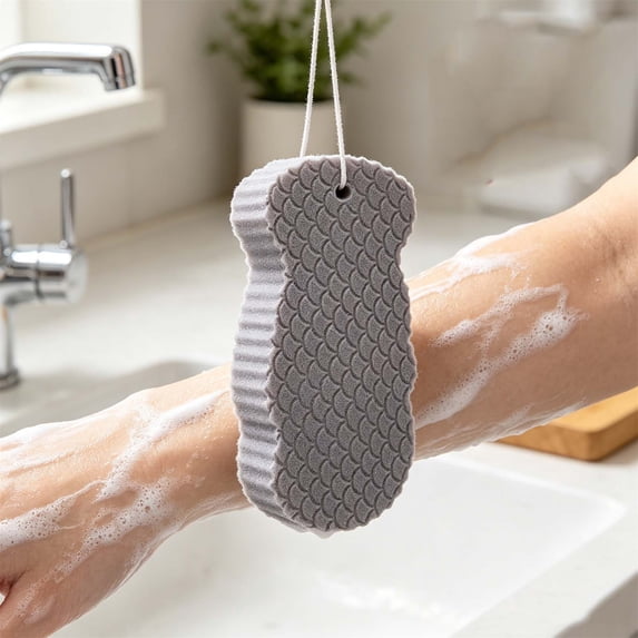 3D Three-Sided Dual-Use Bath Sponges with Soft Texture, Professional ...
