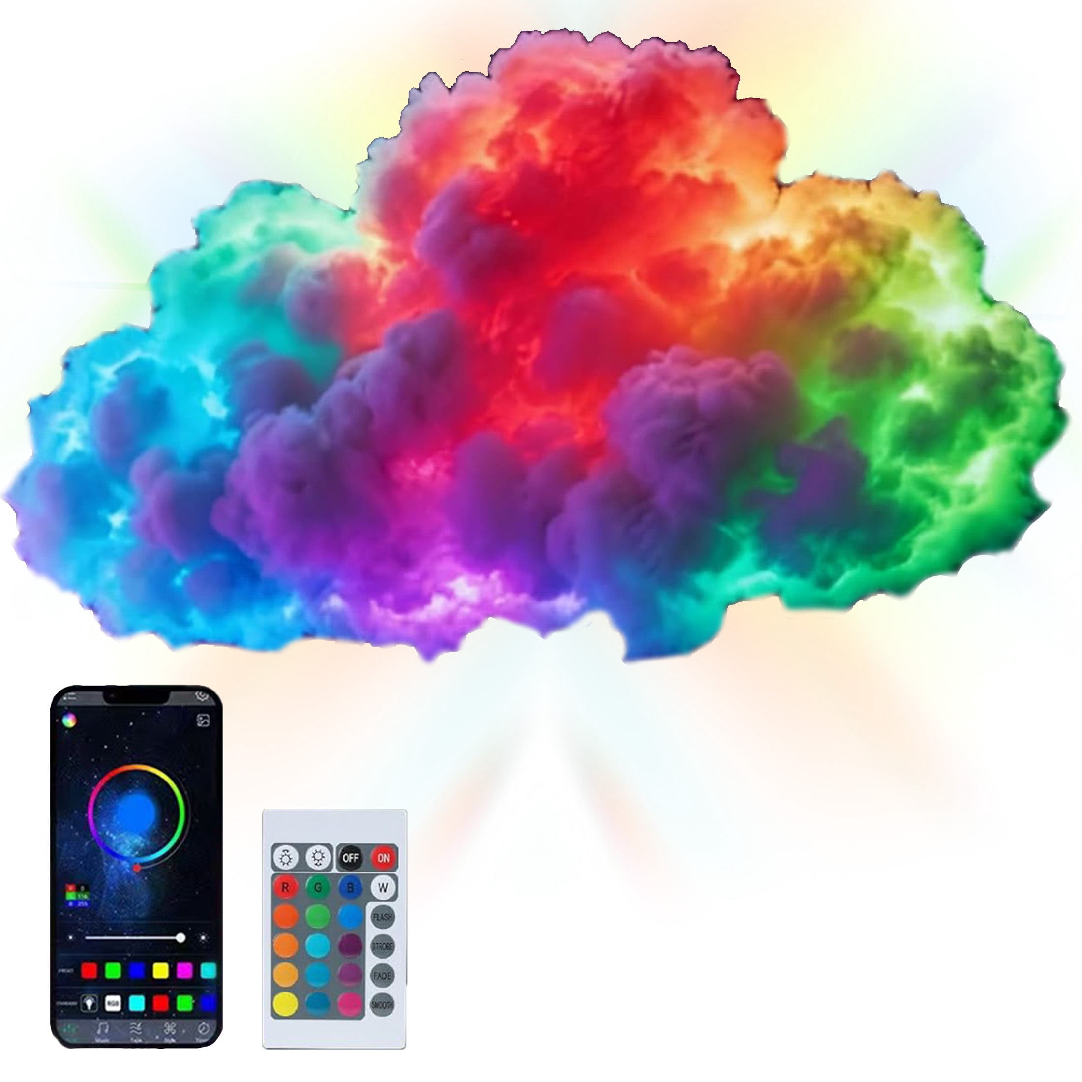 3D Thundercloud LED Light with Music Rhythm – Multicolor USB-Powered ...