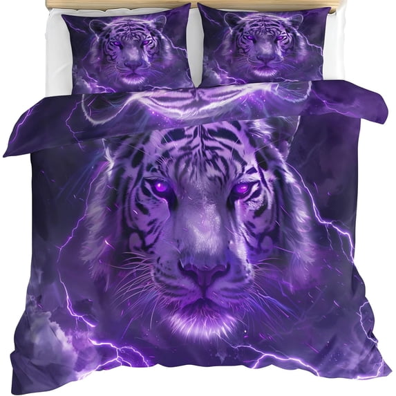 3D Tiger Duvet Cover Oversized King Size, Fantasy Tiger Comforter Cover ...