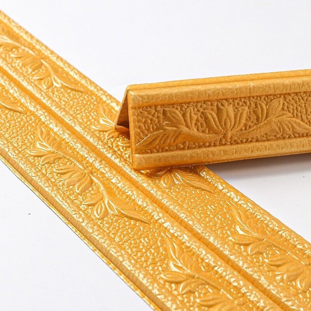 3D Tiles Diy Sticker Waterproof Skirting Sticker Border Self-Adhesive ...