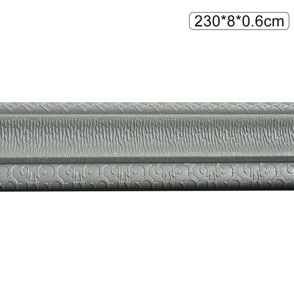 3D Tiles DIY Sticker Waterproof Skirting Sticker Border Self-Adhesive ...