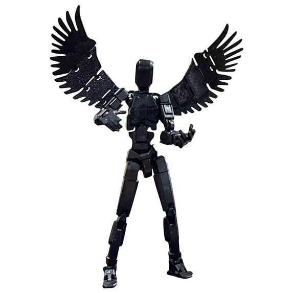 3D Titan Robot Mobile Doll, Posable Jointed Figure With 3D Wings ...