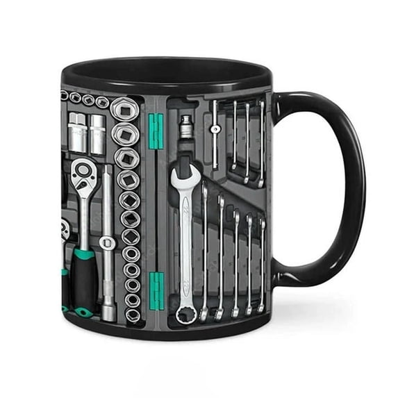 3D Toolbox Illusion Ceramic Mug, Hyper Realistic Tool Kit Design Coffee ...