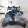 3D Tornado Comforter Set for Teens Lightning Bedding Set Natural ...