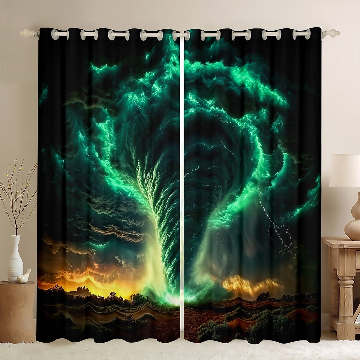 3D Tornado Curtains & Drapes,Natural Disaster Curtains,Cyclone Natural ...