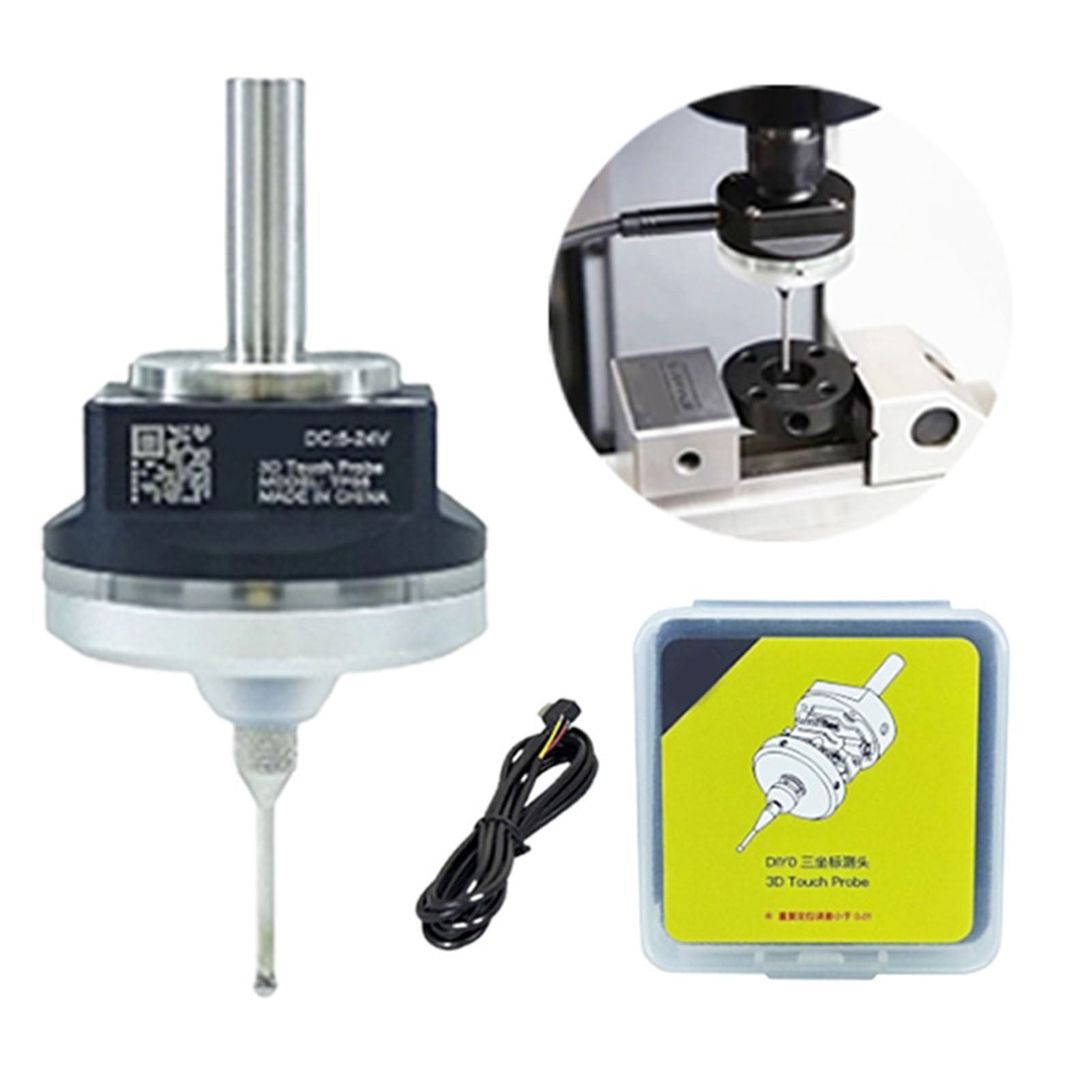 3D Touch Probe with Cable Edge Fastener, 3D Sensor Kit for Mach 3 Cnc ...