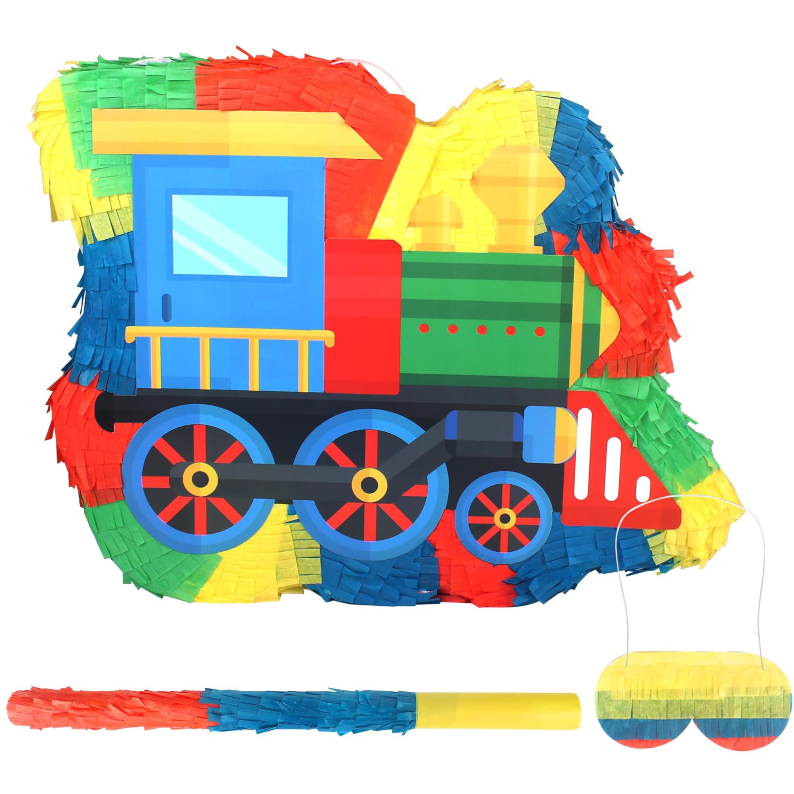 3D Train Pinata with SSF20 Blindfold Stick Confetti, Themed Party ...