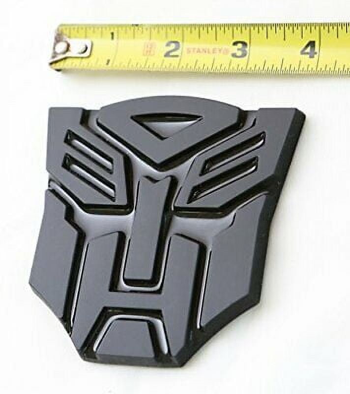 3D Transformers Autobots Optimus Prime Stickers, Matte Black Metal ...