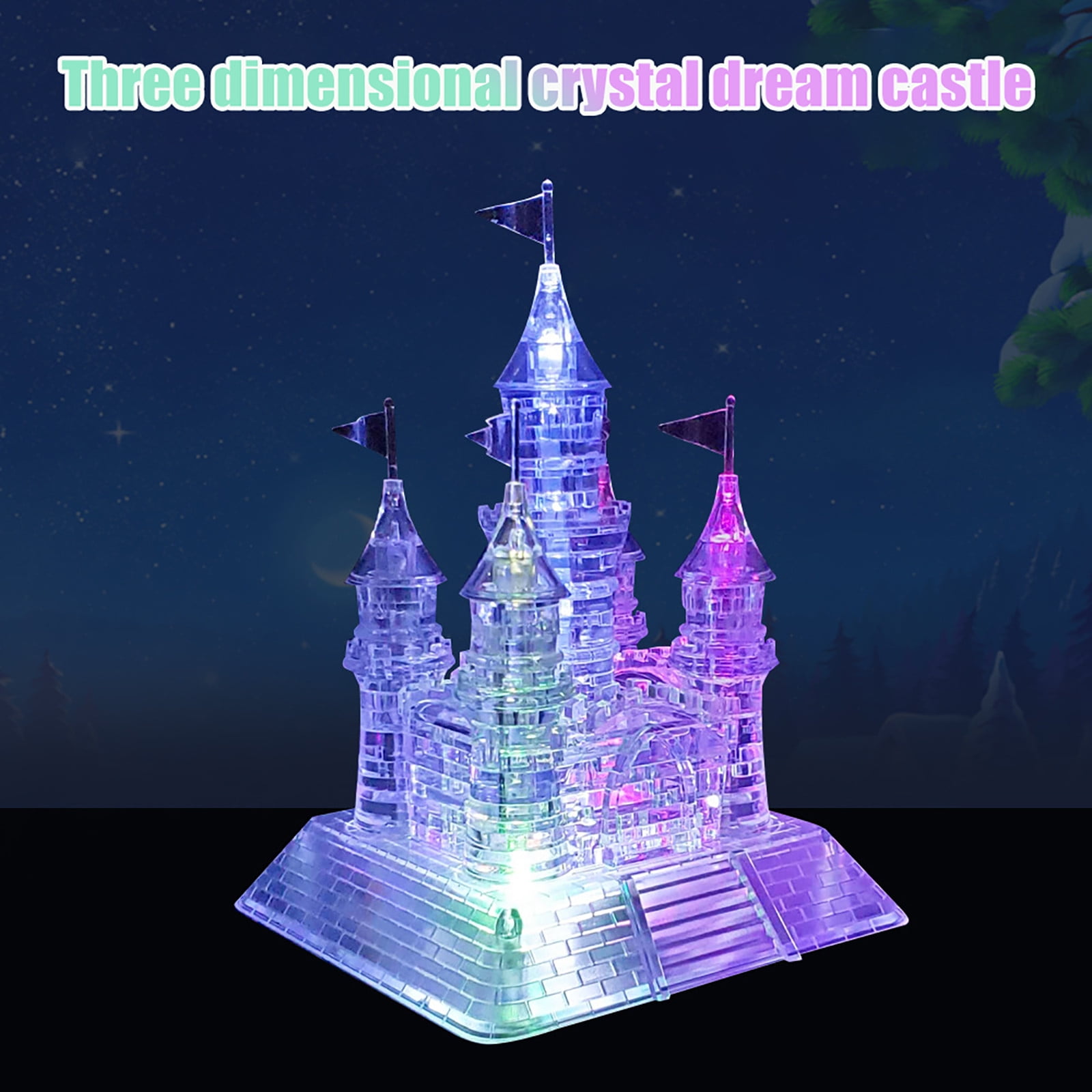 3D Transparent Castle Puzzle Crystal Jigsaw Puzzle Eiffel Jigsaw Pieces ...