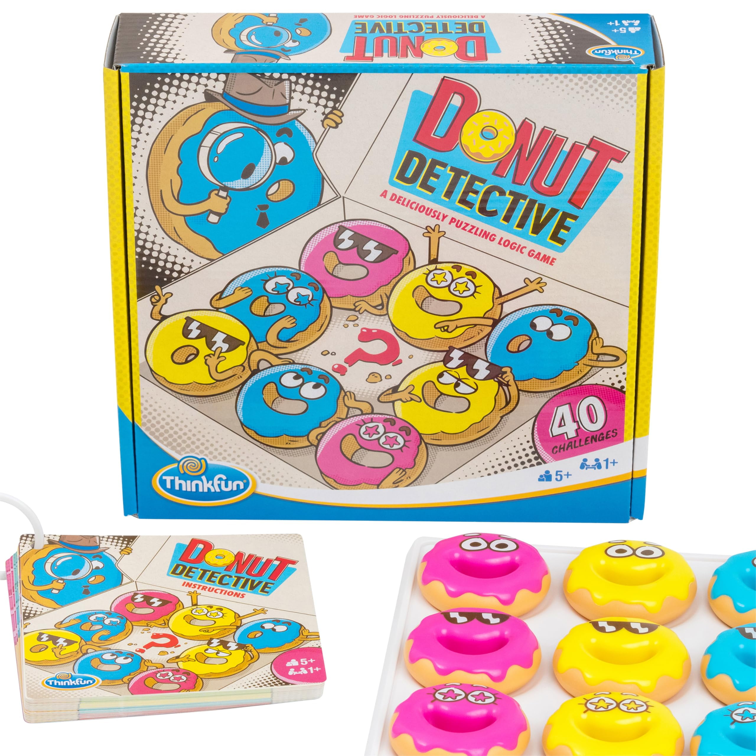 ThinkFun Donut Detective - MMF7 A Deliciously Puzzling Logic Game ...