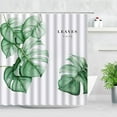 3D Tropical Leaves Monstera Shower Curtains Set Green Plant Palm Leaf ...