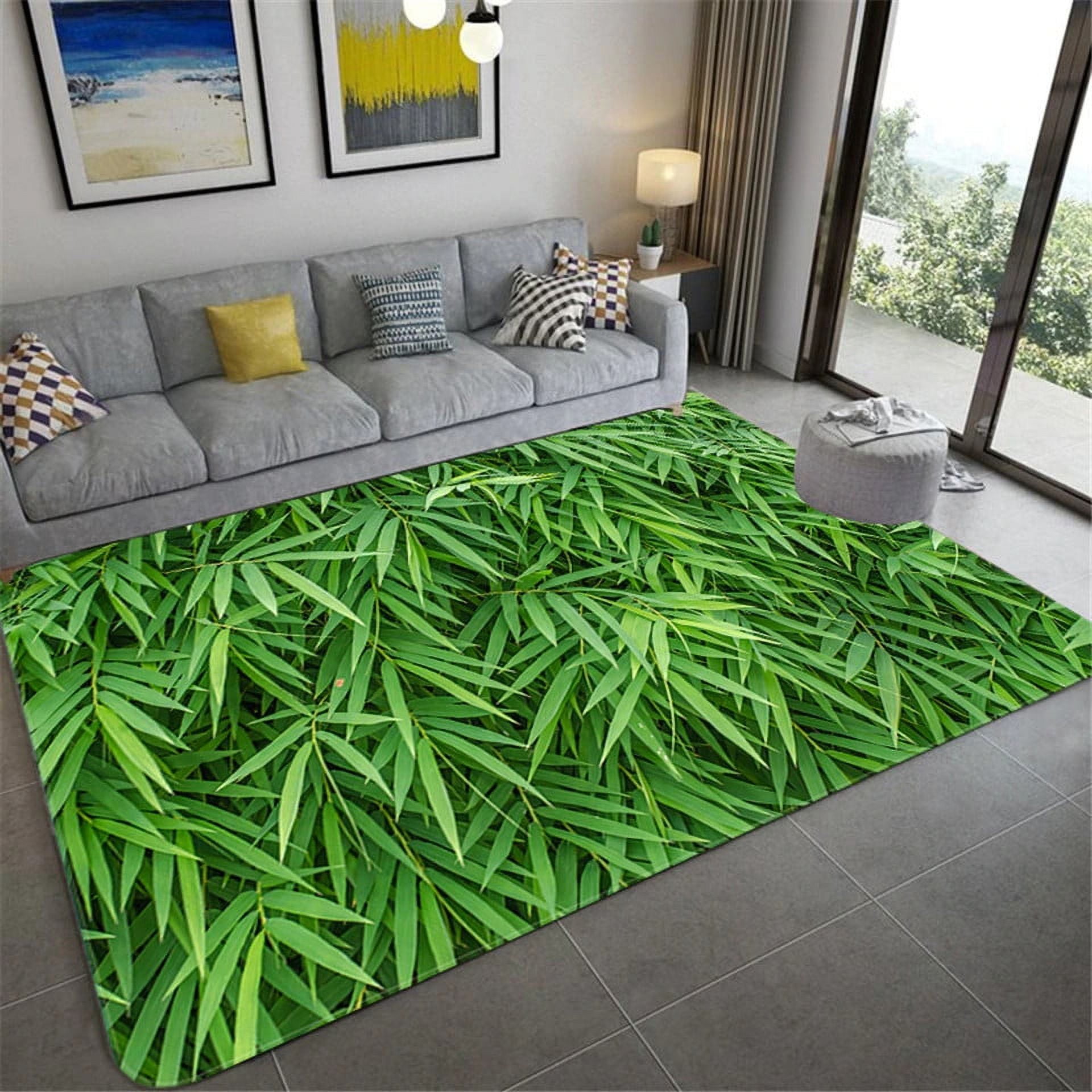 3D Tropical Leaves Printed Carpet Soft Comfortable Home Ddecoration ...
