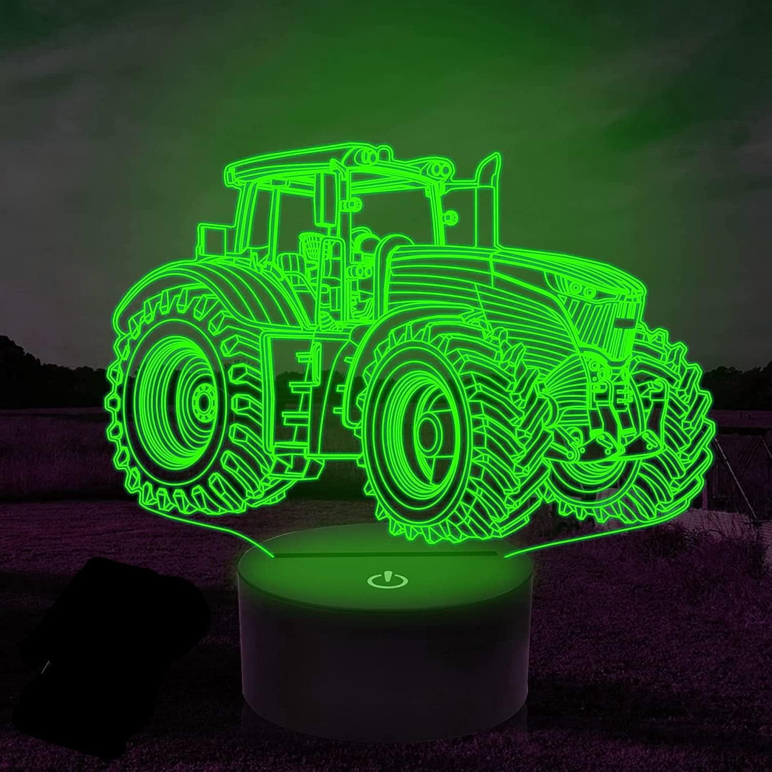 3D Truck Tractor car Night Light Table Desk Optical Illusion Lamps 7 ...