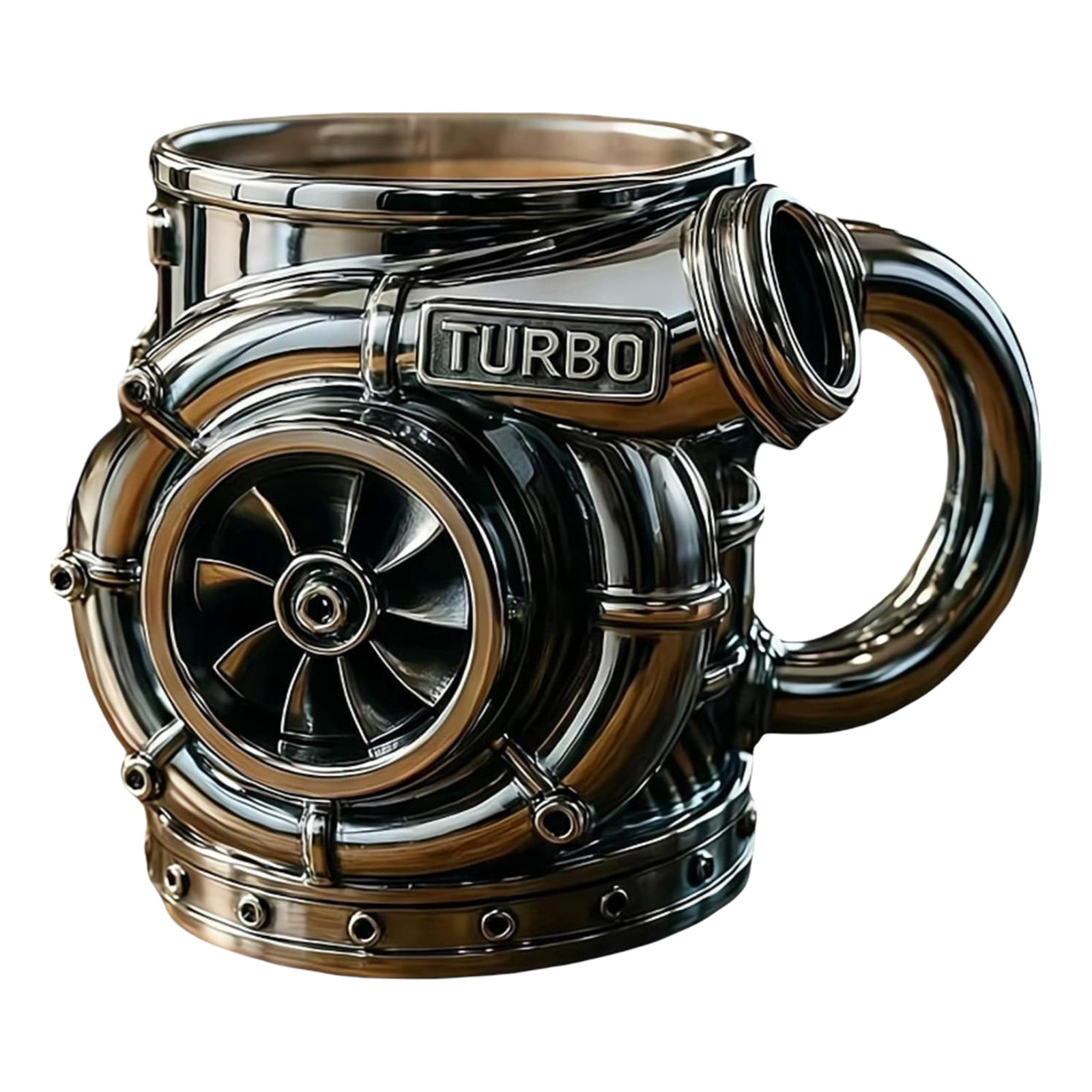 3D Turbocharger Design Stainless Steel Coffee Cup Mechanical Engine ...