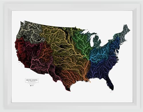 3D United States Hydrological Map | A True Raised Relief Map - You Can ...