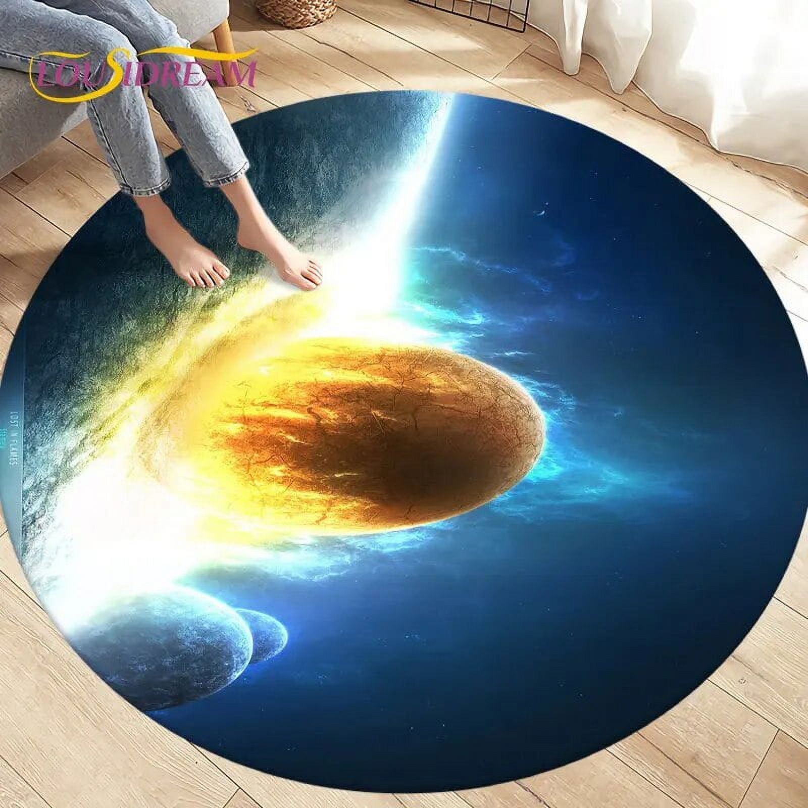3D Universe Galaxy Space Stars Round Area Rug Circle Carpet Rug for ...