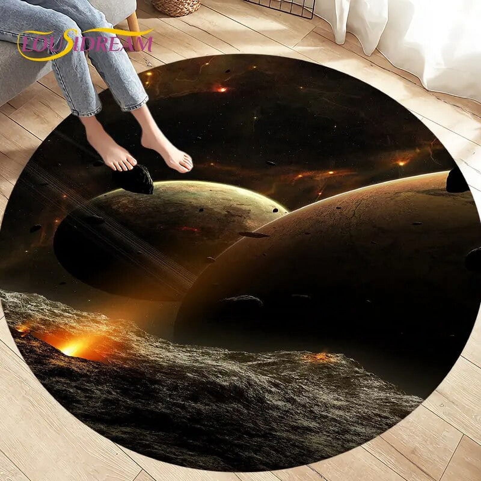 3D Universe Galaxy Space Stars Round Area Rug Circle Carpet Rug for ...