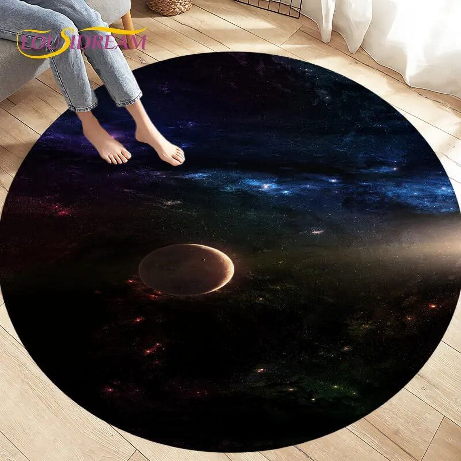 3D Universe Galaxy Space Stars Round Area Rug Circle Carpet Rug for ...
