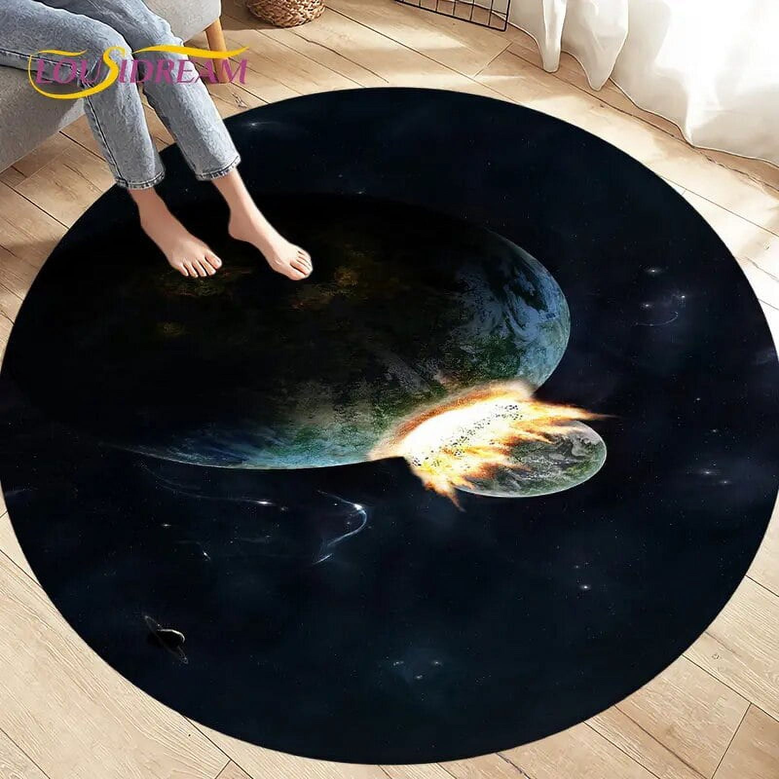 3D Universe Galaxy Space Stars Round Area Rug Circle Carpet Rug for ...