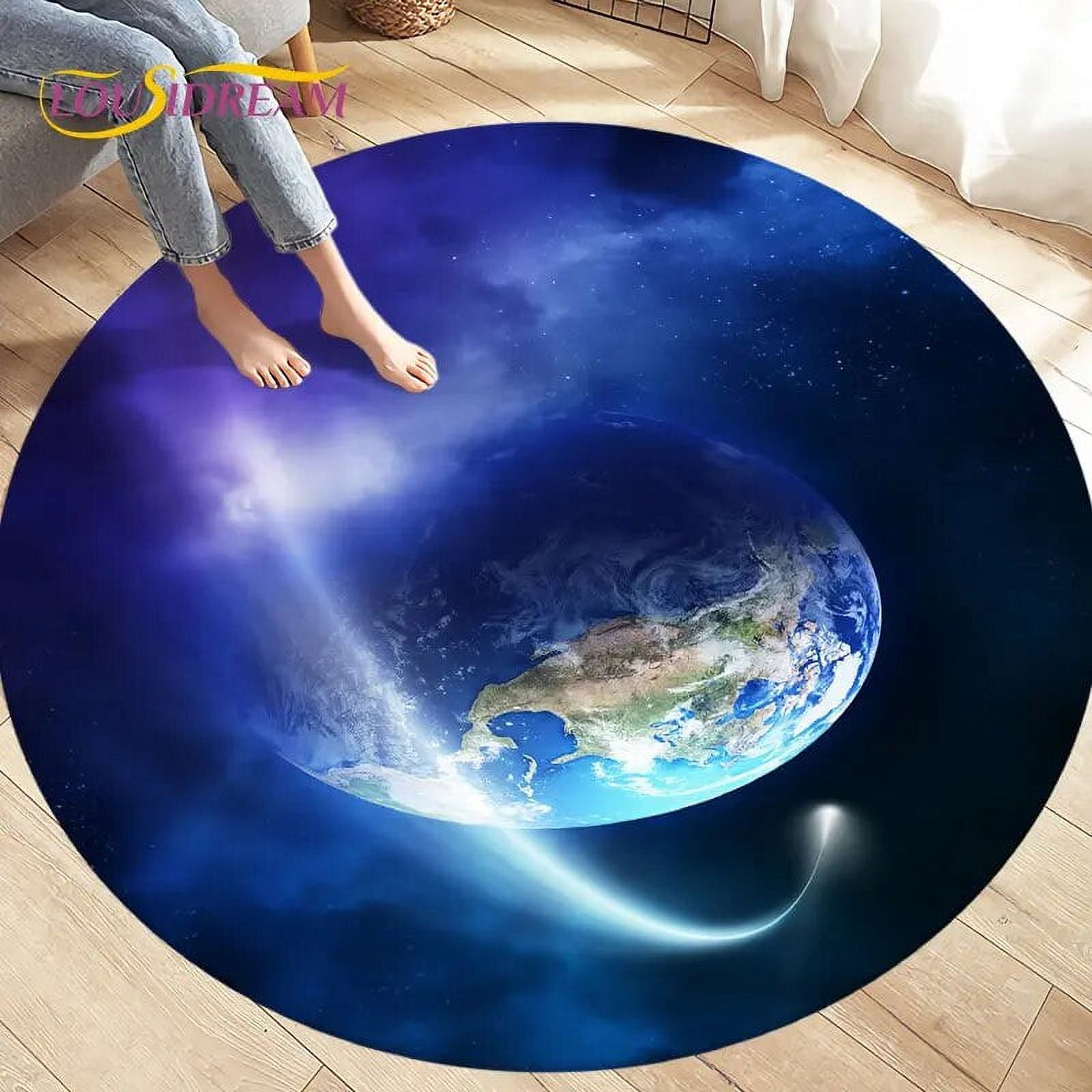 3D Universe Galaxy Space Stars Round Area Rug Circle Carpet Rug for ...