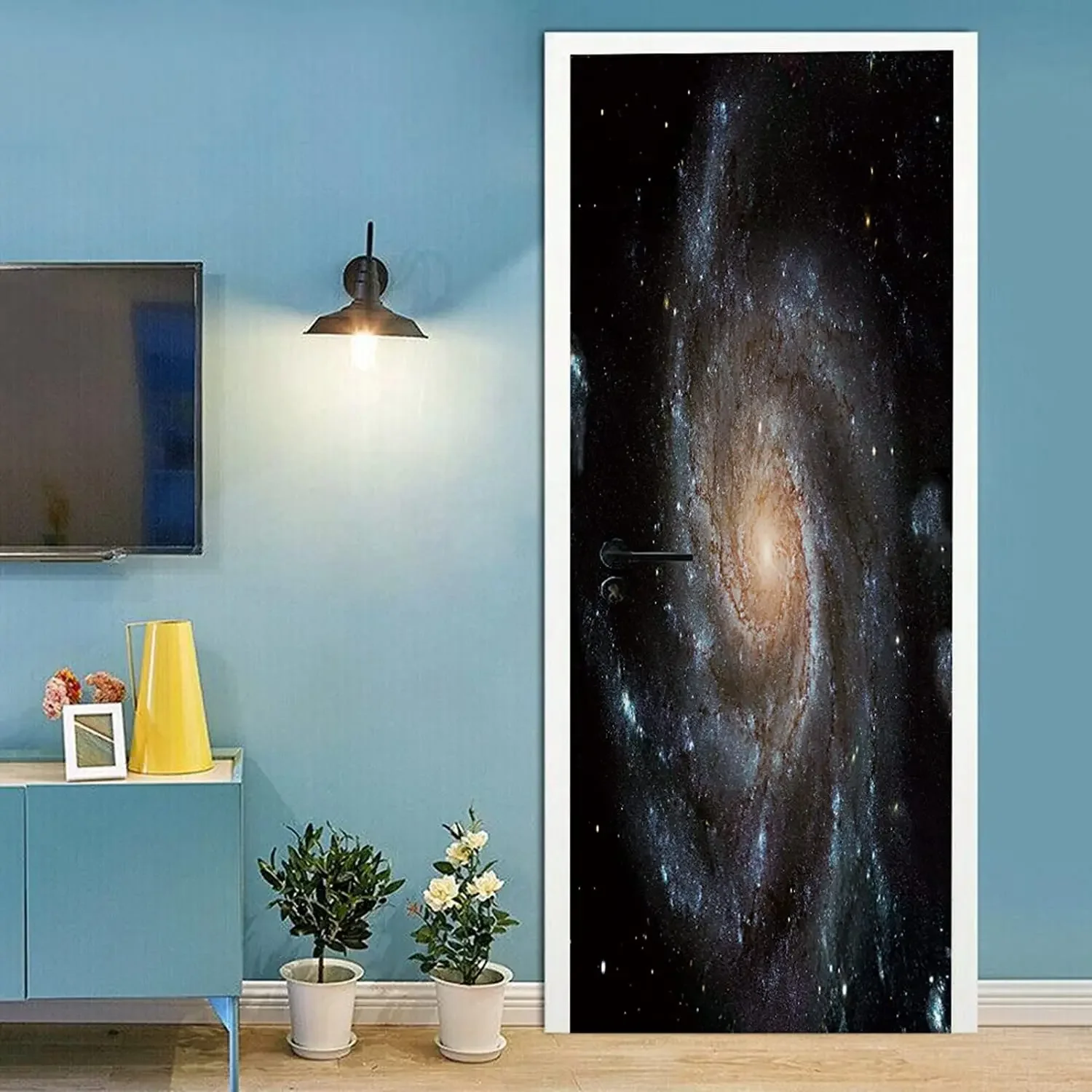 3D Universe Planet Door Stickers Outer Space Decal Starry Sky Mural ...