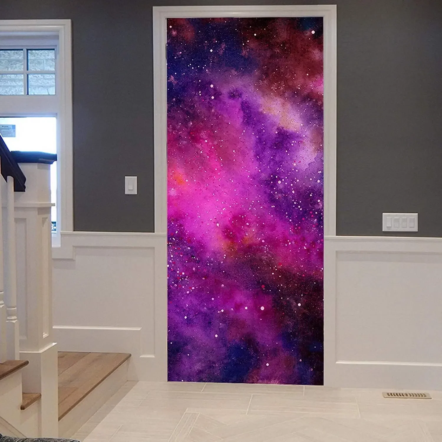 3D Universe Planet Door Stickers Outer Space Decal Starry Sky Mural ...