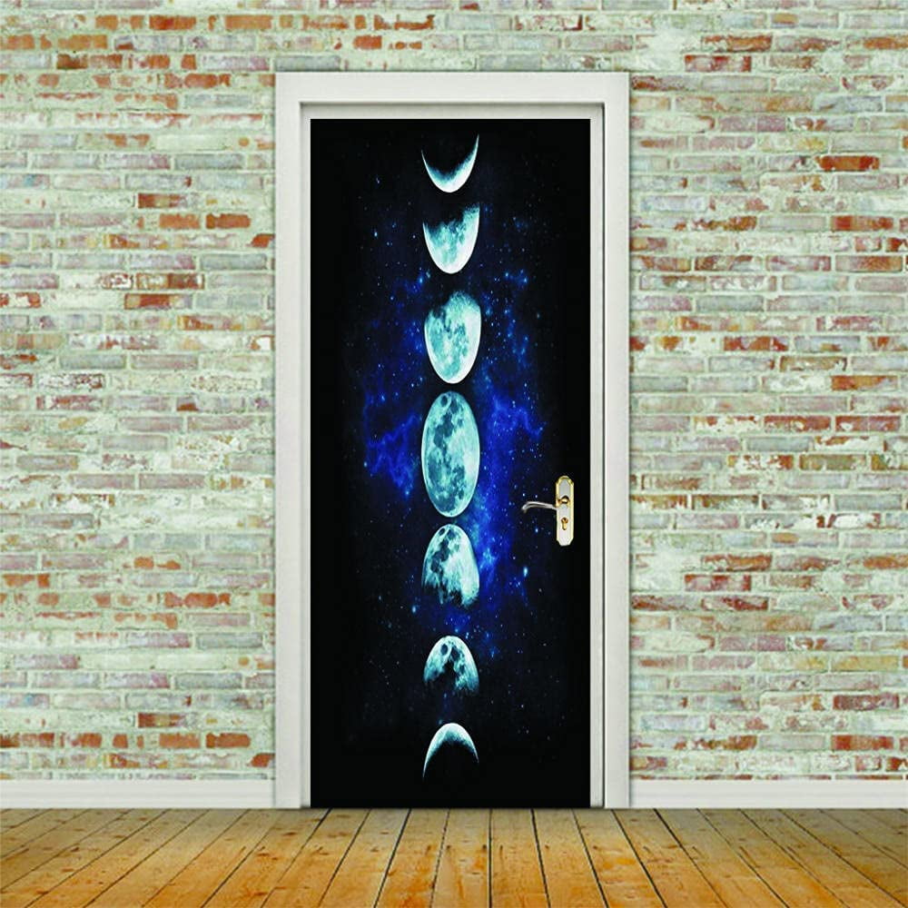 3D Universe Planet Door Stickers Outer Space Door Decal Space Starry ...